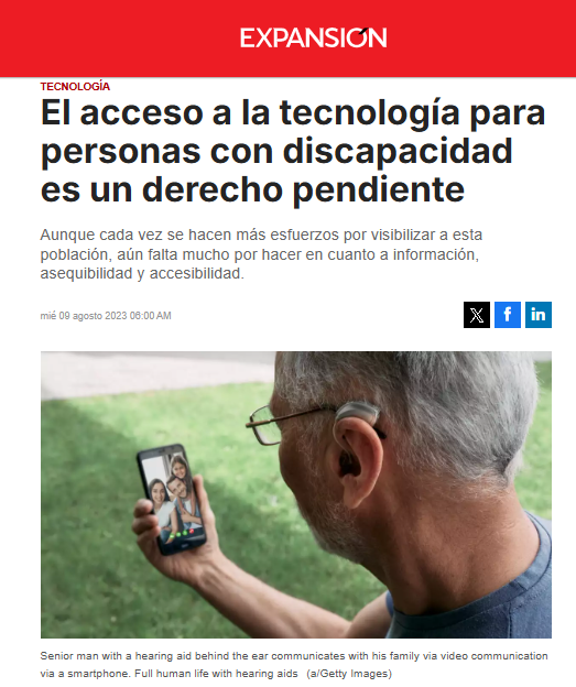 El acceso a la tecnología para personas con discapacidad es un derecho ...